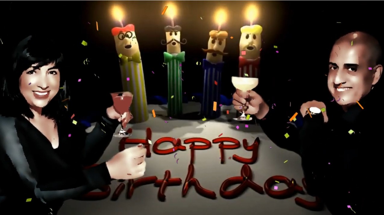 Поздравление с днем рождения - видео открытка