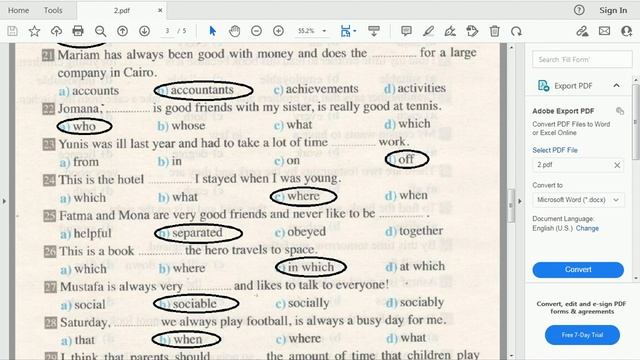 English Exercise 33
