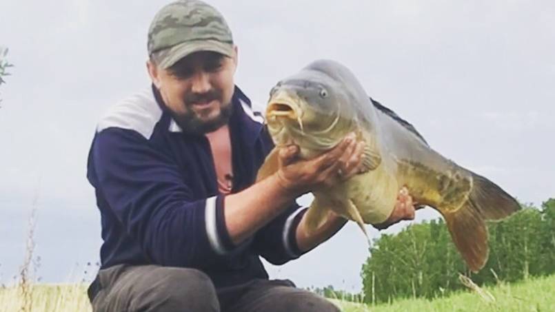 Открылся по карпу. Первая рыба сына