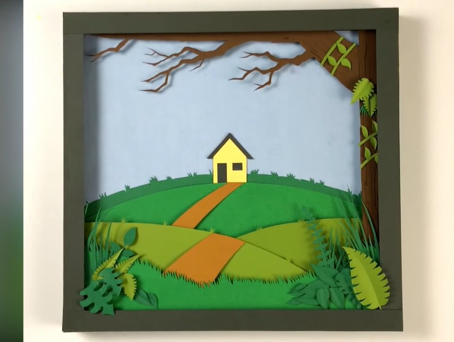 Объемная картина из бумаги