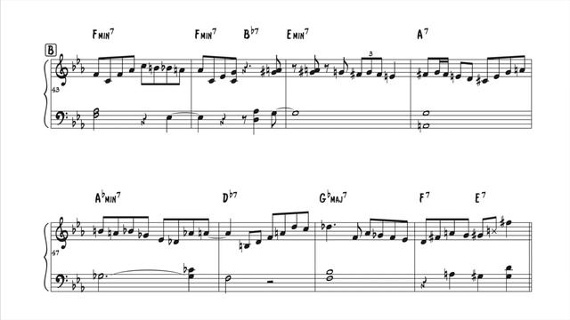 Barry Harris - On Green Dolphin Street Transcription