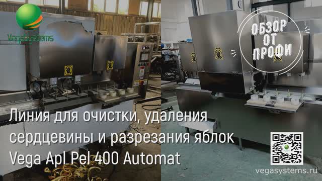 Линия по очистке, удалению сердцевины и разрезанию на дольки яблок Vega Apl Pel H400 Automat