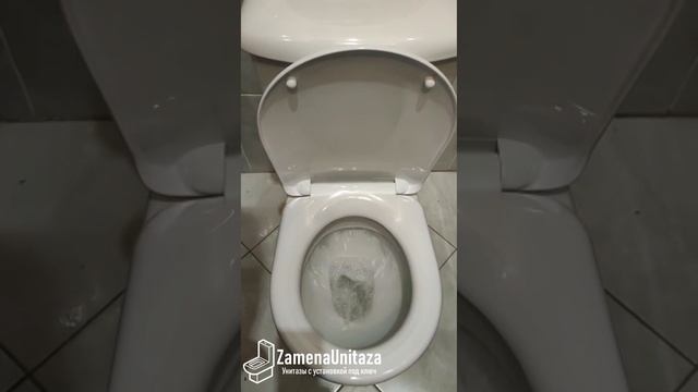 Тест смыва унитаза Оскольская Керамика Персона Косой Выпуск Высокая Чаша от ZamenaUnitaza