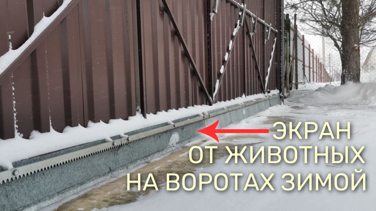 Экран от животных на нижнюю щель под воротами зимой: ответ подписчикам