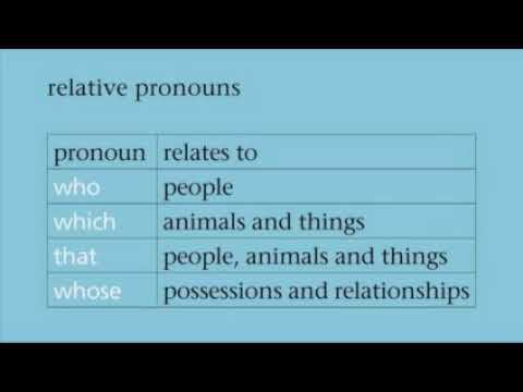 Review Relative clauses defining clauses with subject pronou