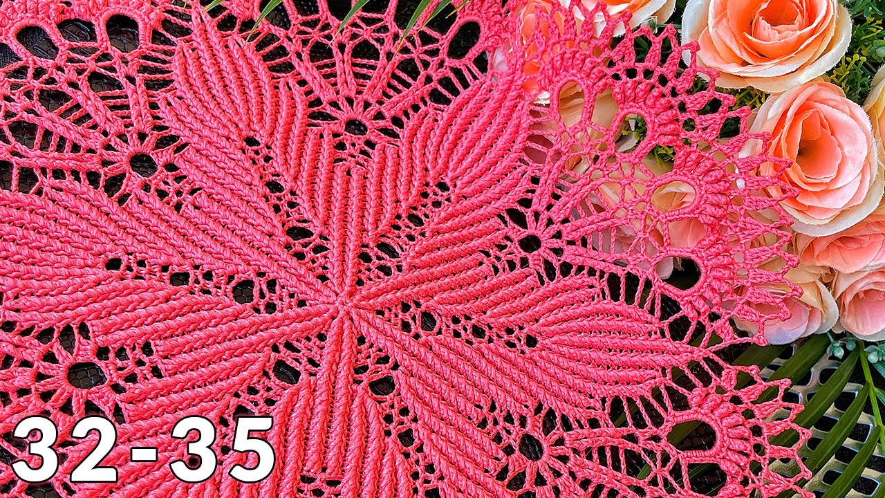 Салфетка крючком, Тереза, 32-35