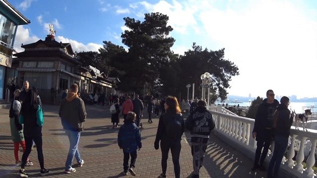 Геленджик 01.01.2024г Прогулка по набережной.