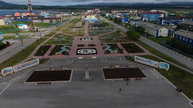 Остров Кунашир с высоты птичьего полета