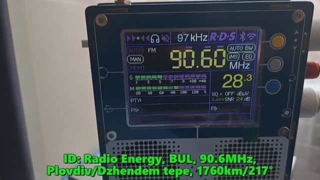 12.07.2023 08:47UTC, [Es], Radio Energy, Болгария, 90.6МГц, 1760км