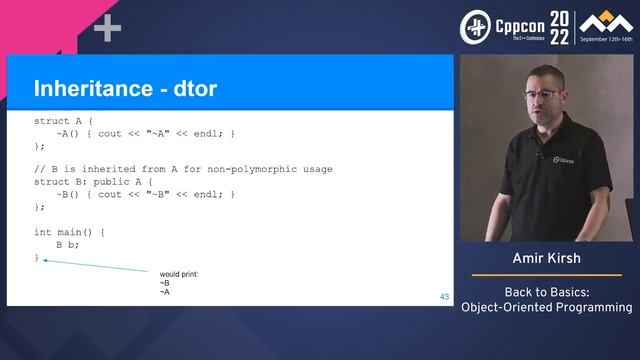 Back to Basics Object-Oriented Programming in C++ - Amir Kirsh - CppCon 2022