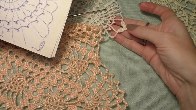 Квадратный мотив _Ажурный ананас_  #29 10 - 11 ряд.