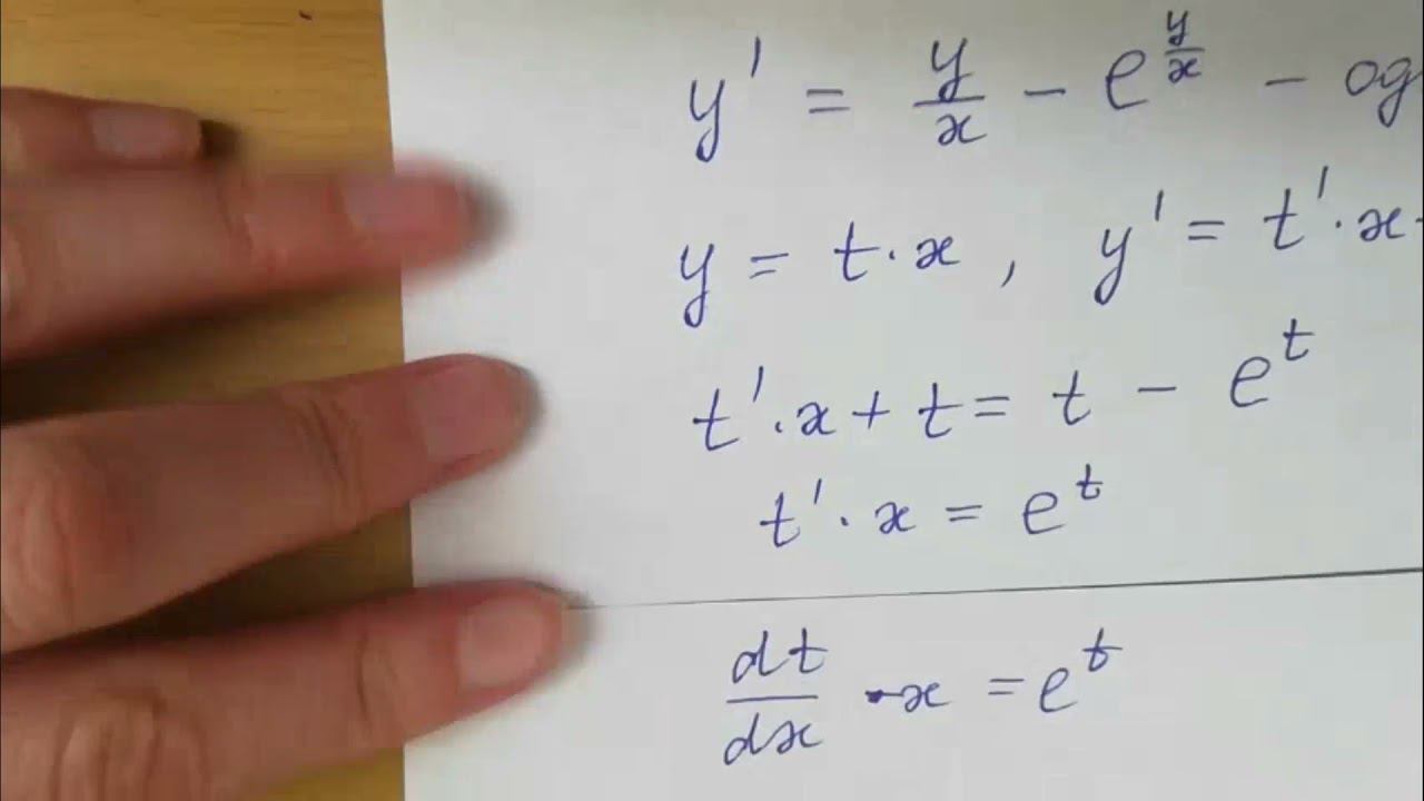 Однородные дифференциальные уравнения первого порядка