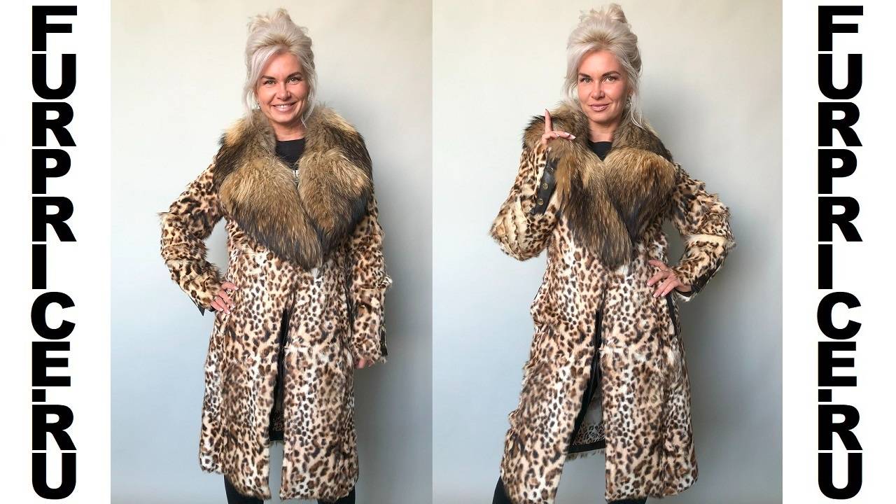 Шуба козлик тм BILGIN'S за 9500 ₽ в отличном состоянии, воротник Енот дл.105 см р.44-46 арт. 12019