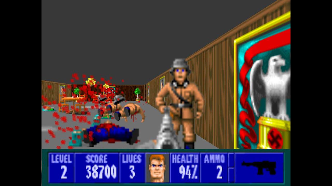 Прохождение Wolfenstein 3D Эпизод 3 Умри фюрер Умри Дом гитлера Сектор 1 #20