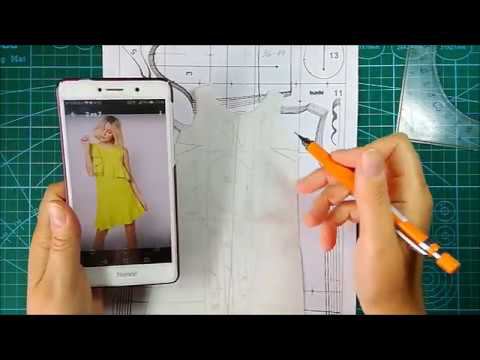 Моделирование ассиметричного платья трапеции