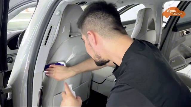 PORSCHE PANAMERA | перетяжка потолка | перешив салона | химчистка