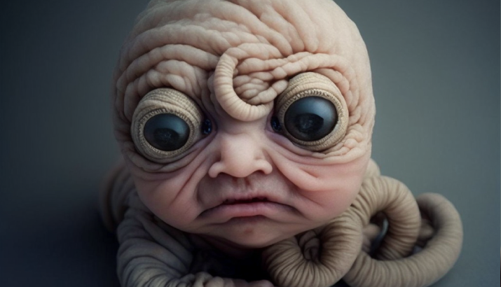 Изуродаванный мальчик, глазные яблоки и нос отсутствовали. Чепелуэйт  1 сезон 2 серия.