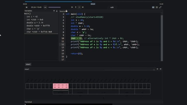 Dereference a pointer