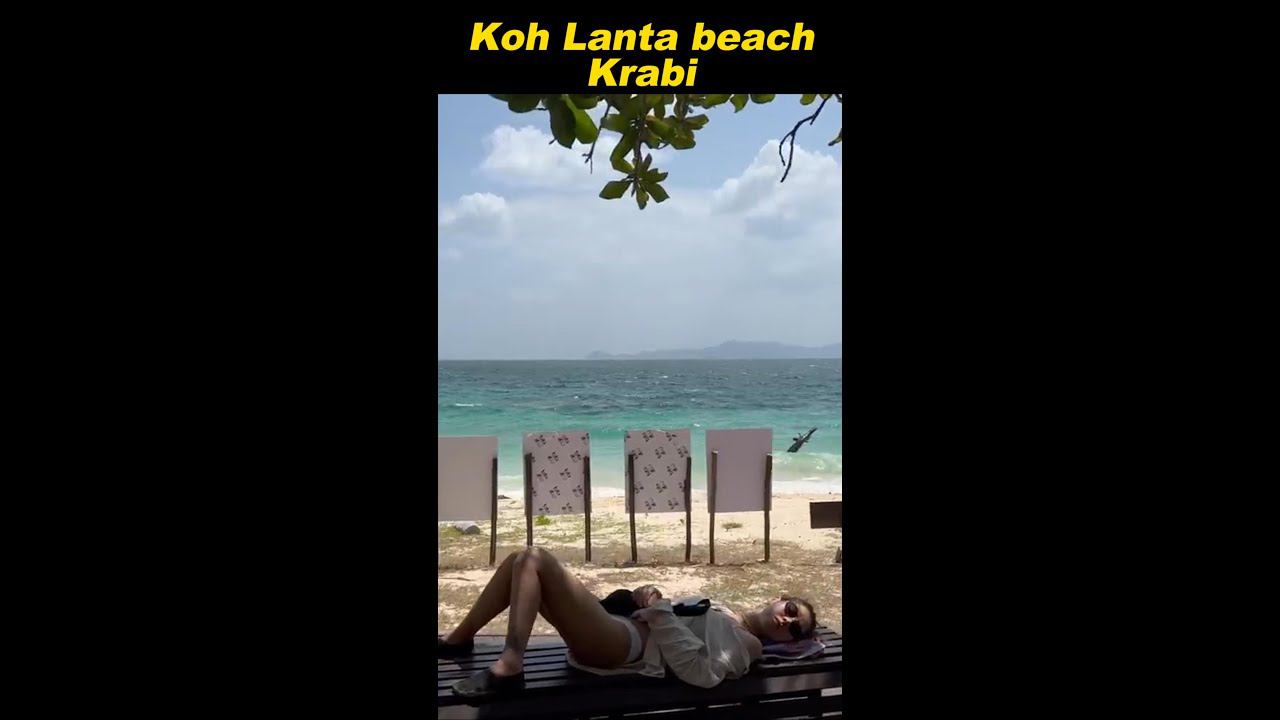 Beach walk Koh Lanta beach Krabi Thailand 2024(4K) #thailand #krabi #krabibeach️