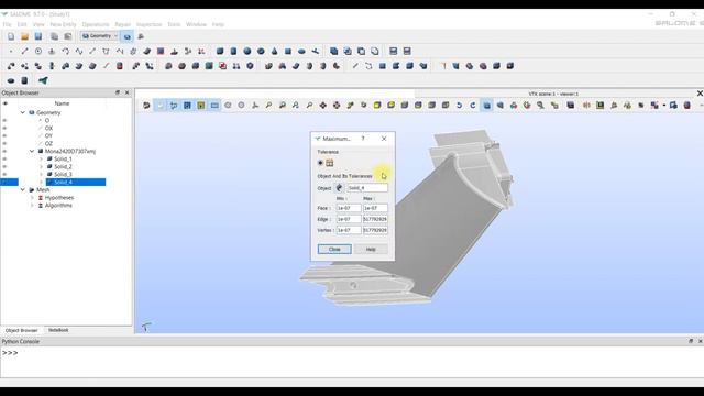 Fixing mesh in Salome