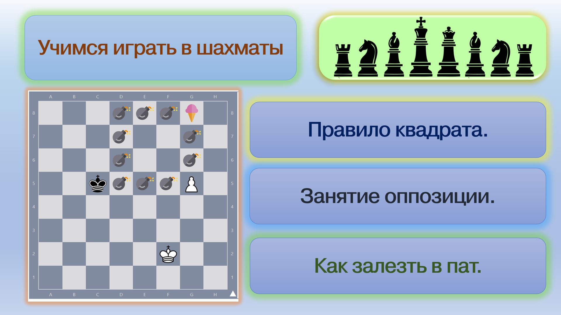 Проводим пешку в ферзи.