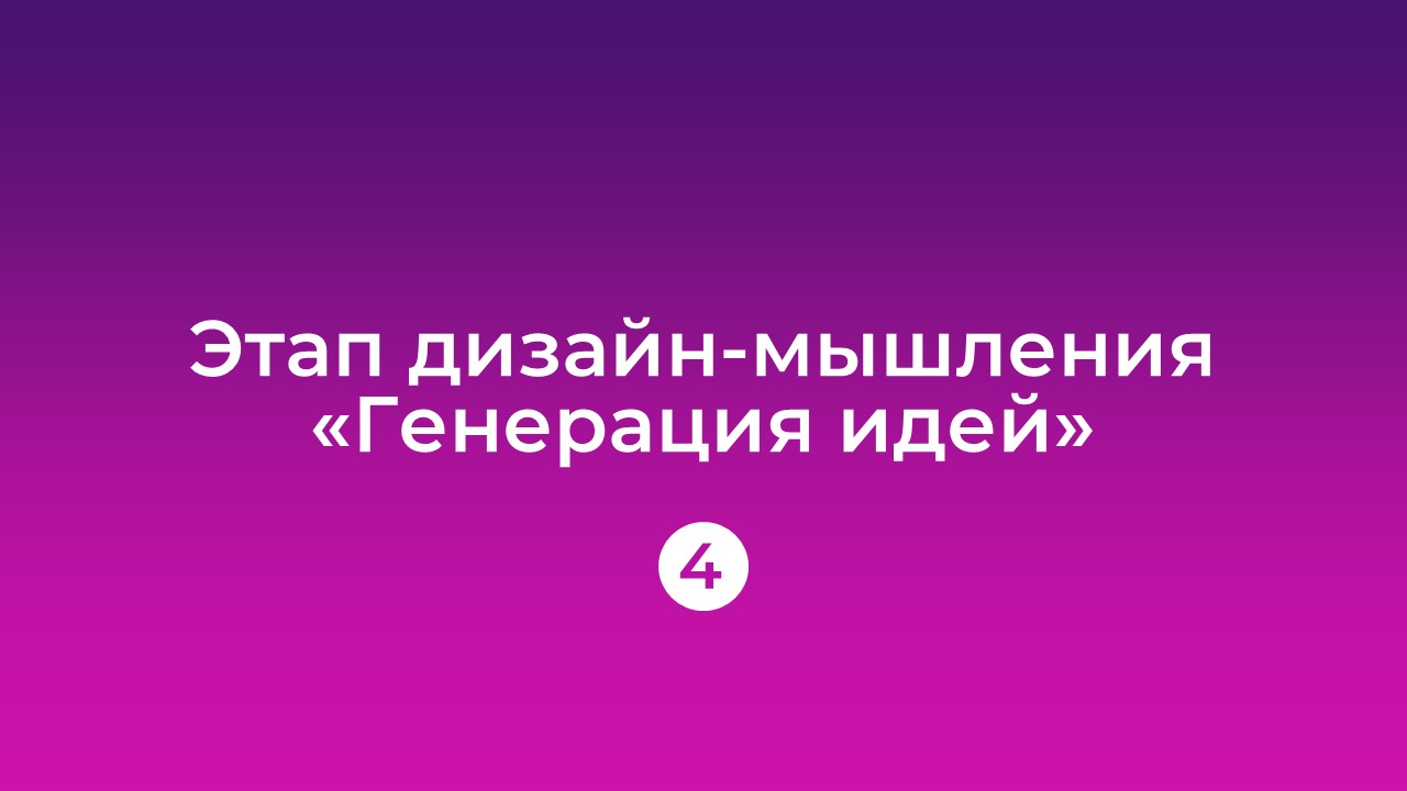 Урок 4: Генерация идей