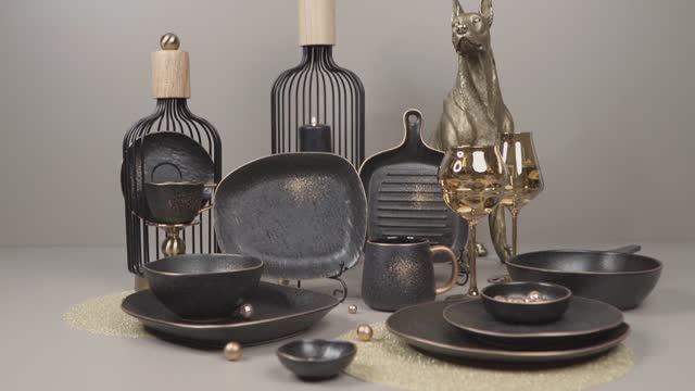 BRONCO / Ультрамодная посуда в коллекции «Midnight Gold»