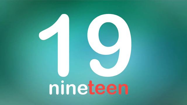 Еnglish numbers 11-20