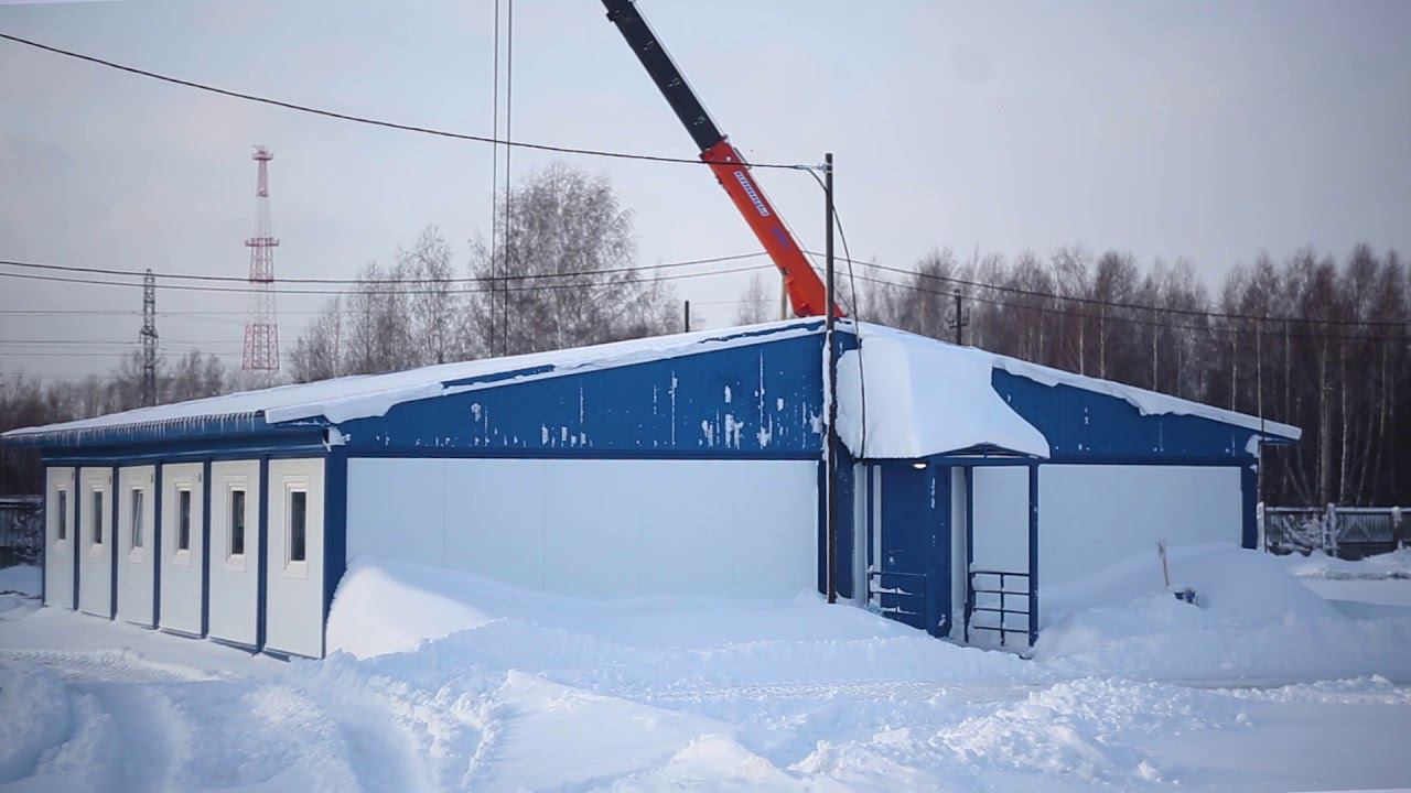 Модульные общежития для рабочих  в вахтовом поселке ПАО Транснефть в Новосибирской области
