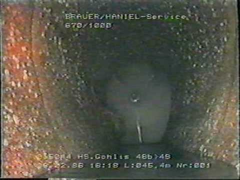 Очистка яйцеобразной трубы с помощью гидродинамического оборудования