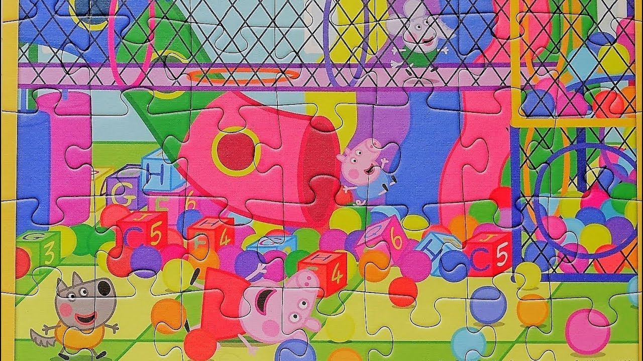 Пазл Свинка Пеппа, Детская игровая комната - собираем пазлы для детей | Polinka-Vitaminka