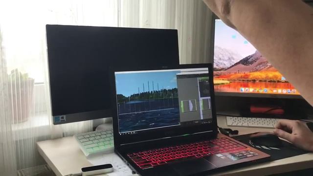 Интерактивные фонтаны leapmotion, touchdesigner
