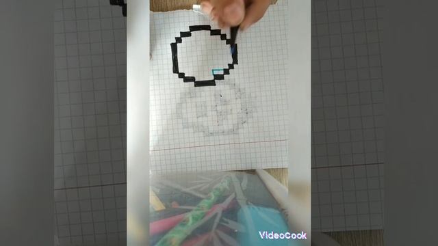 рисую алмаз по клеточкам