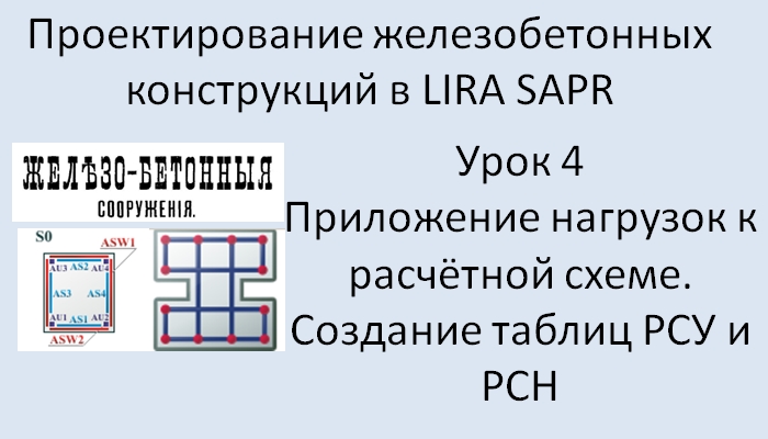 Железобетонный ригель в Lira Sapr Урок 4 Приложение нагрузок