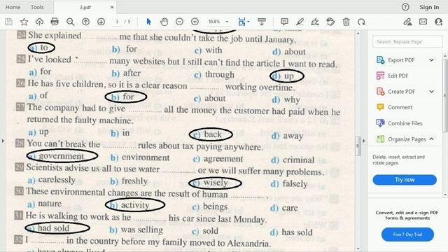 English Exercise 23