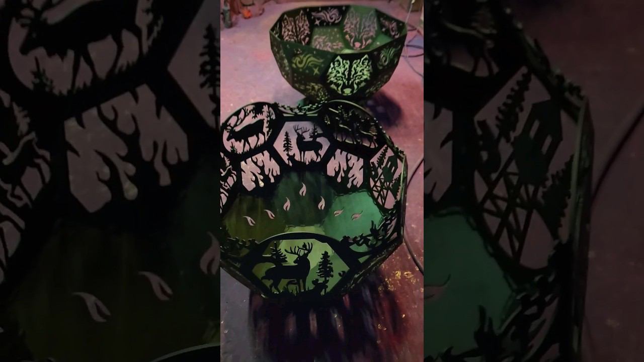 Лазерная художественная резка. #Костровые чаши. #shorts