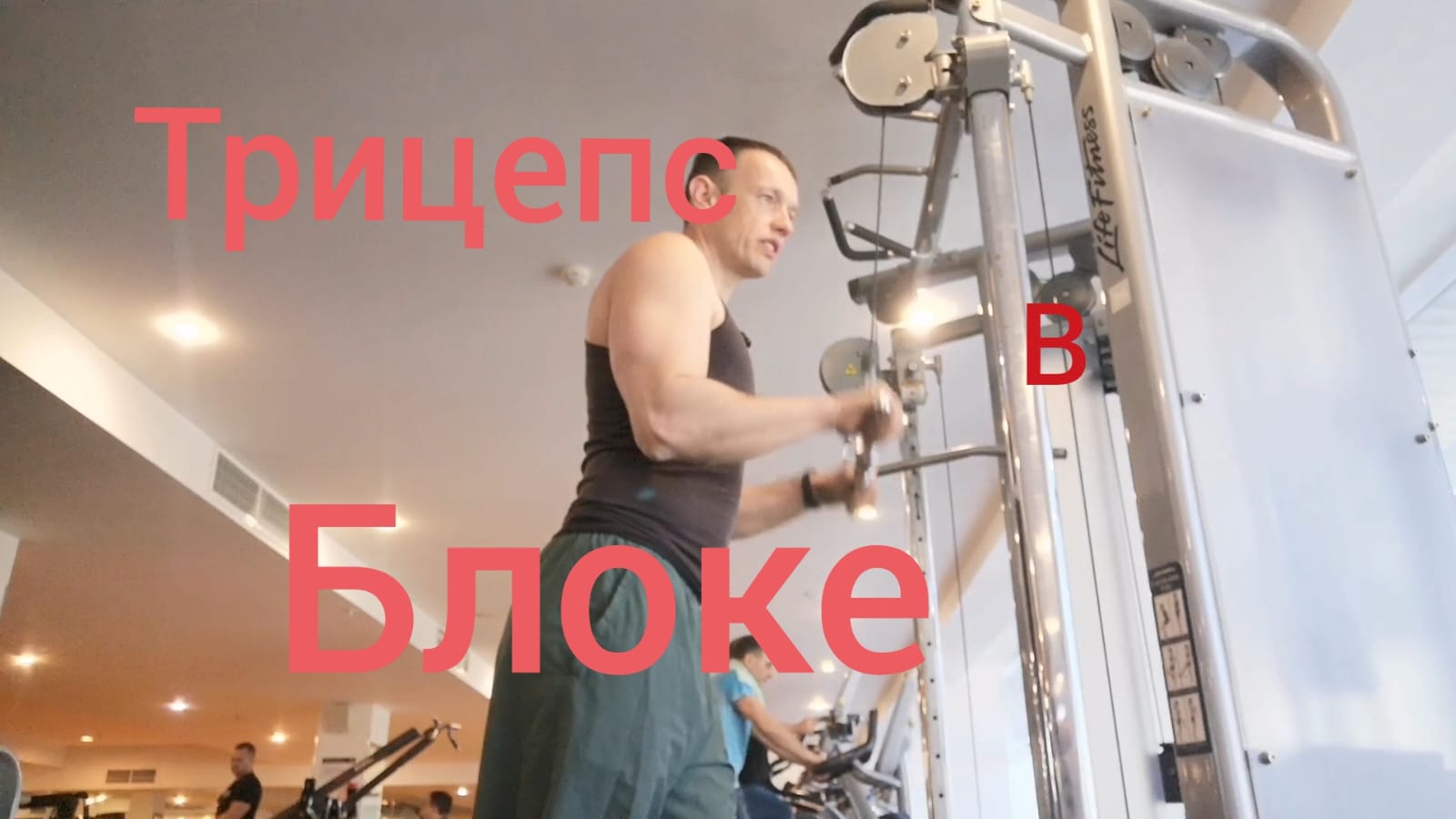 Трицепс в блочной раме/Качаем руки