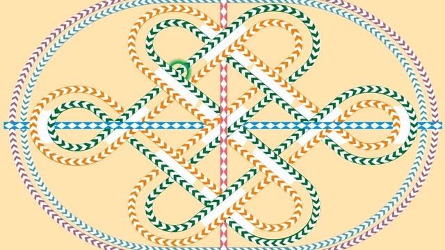 Тренажер зрения.  Зеленый узел.