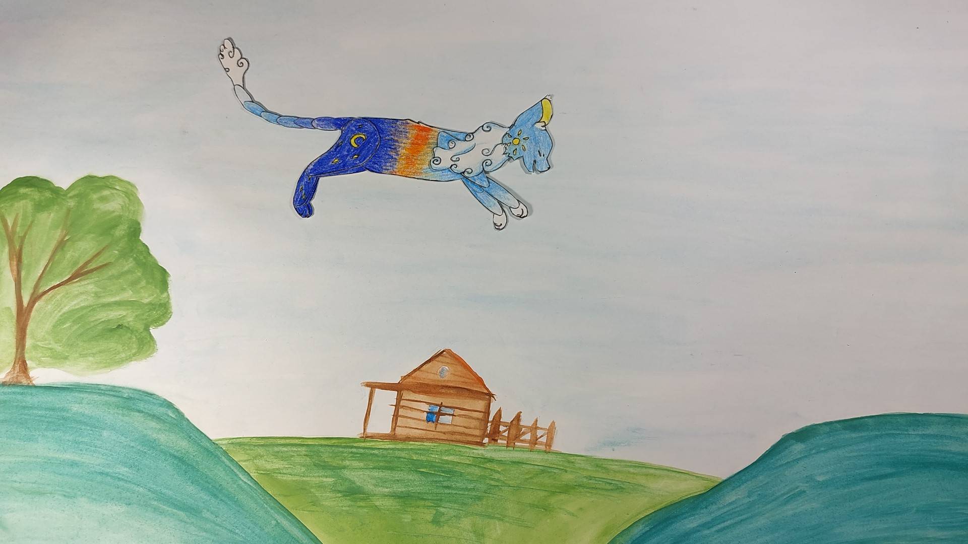 Кошка - всегда кошка. Мультфильм в технике бумажная перекладка