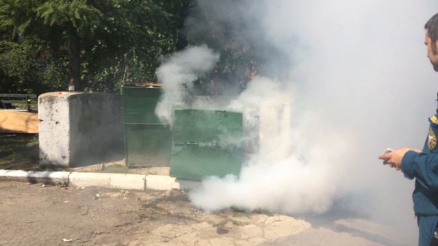 Огнетушитель Койот - тушение контейнера