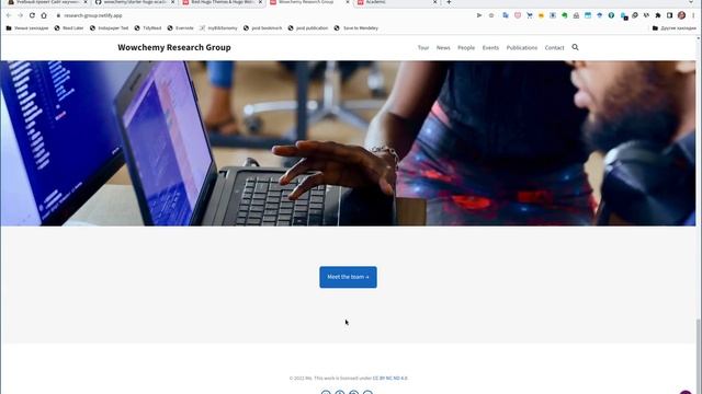 Шаблон Hugo Academic Theme