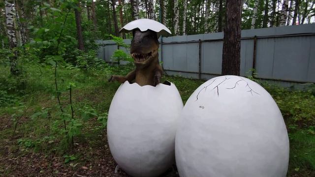 Челябинск парк Гагарина. Затерянный мир. Парк динозавров. в натуральную величину. 08.08.2024г.