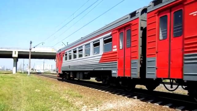 Электропоезд ЭТ2М-032 (ТЧ-15) пригородный поезд №6536 Павловск - Санкт-Петербург.