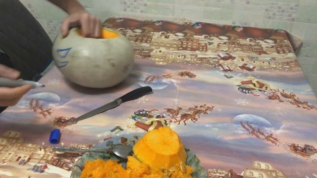 Фонарь (светильник) Джека из тыквы/своими руками/декор Хэллоуин/поделки Halloween/легенда в описании