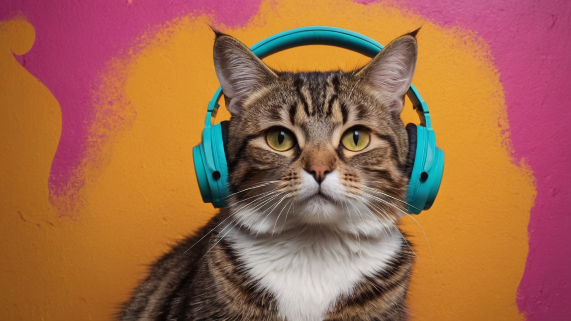Причудливые котики в наушниках