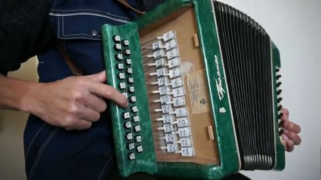 Одинокая гармонь, разбор на гармони №-7 (цифры)