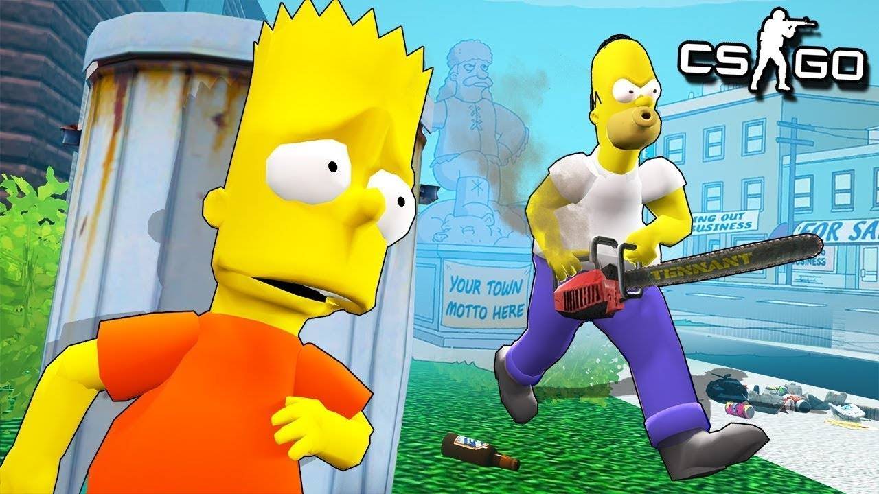 CS:GO Играем в маньяка у симпсонов!