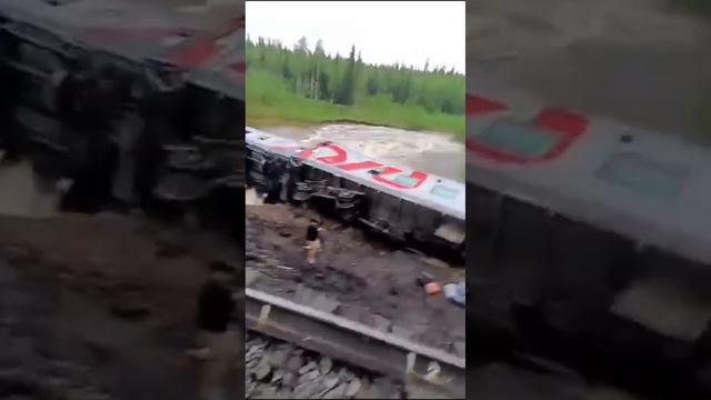 Место крушения состава Воркута -Новороссийск