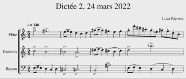 Dictée 2-24 mars 2022