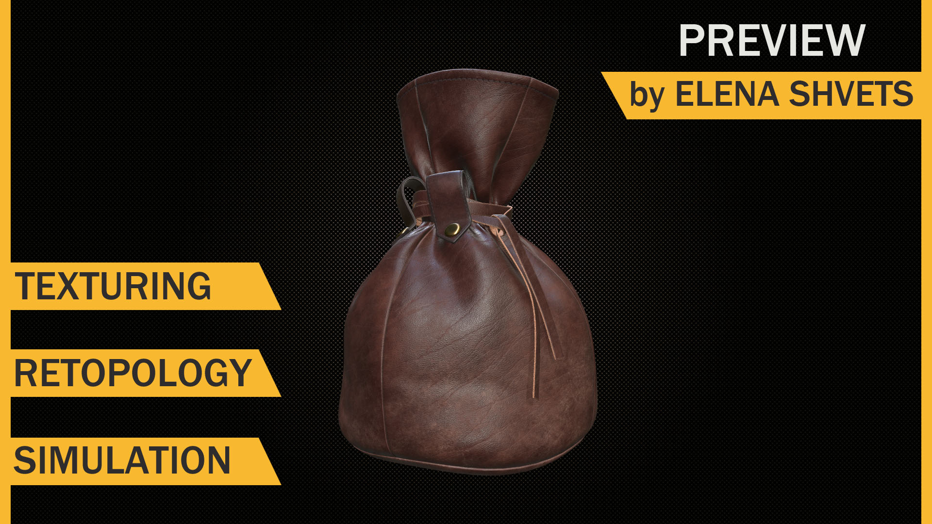 Мешочек кожаный для монет\Coin Purse Marvelous Designer Project